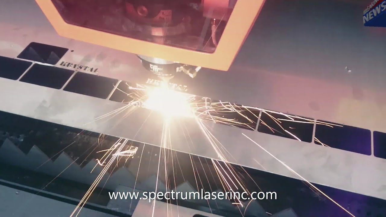 500W Fiber Laser Cutting Machine Video - SPECTRUM LASER INC. - YouTube