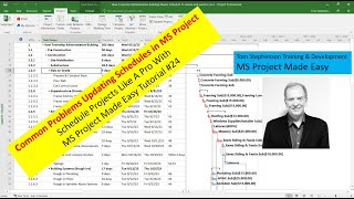 Ms Project Made Easy Tutorial 6 How To Update A Schedule Tom Stephenson ...
