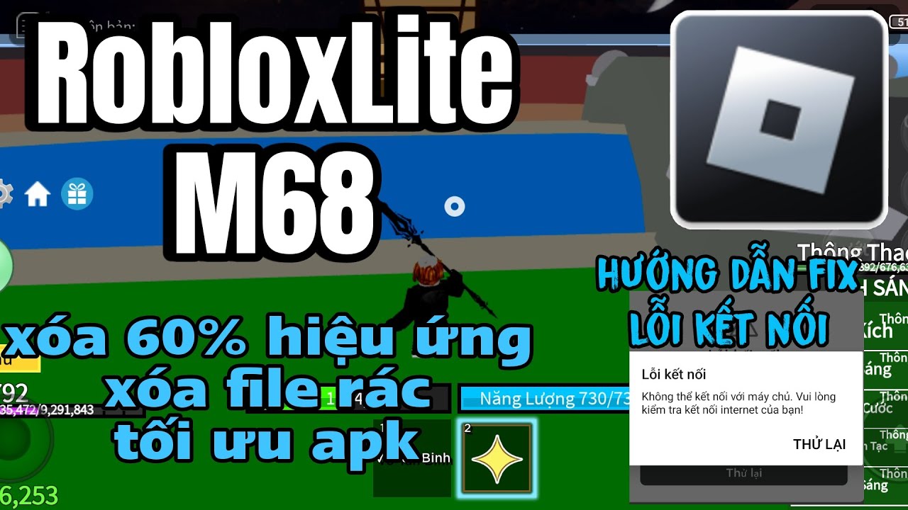Fix lag roblox/ apk roblox lite M68 giảm lag, giảm hiệu ứng, mượt nhẹ ...