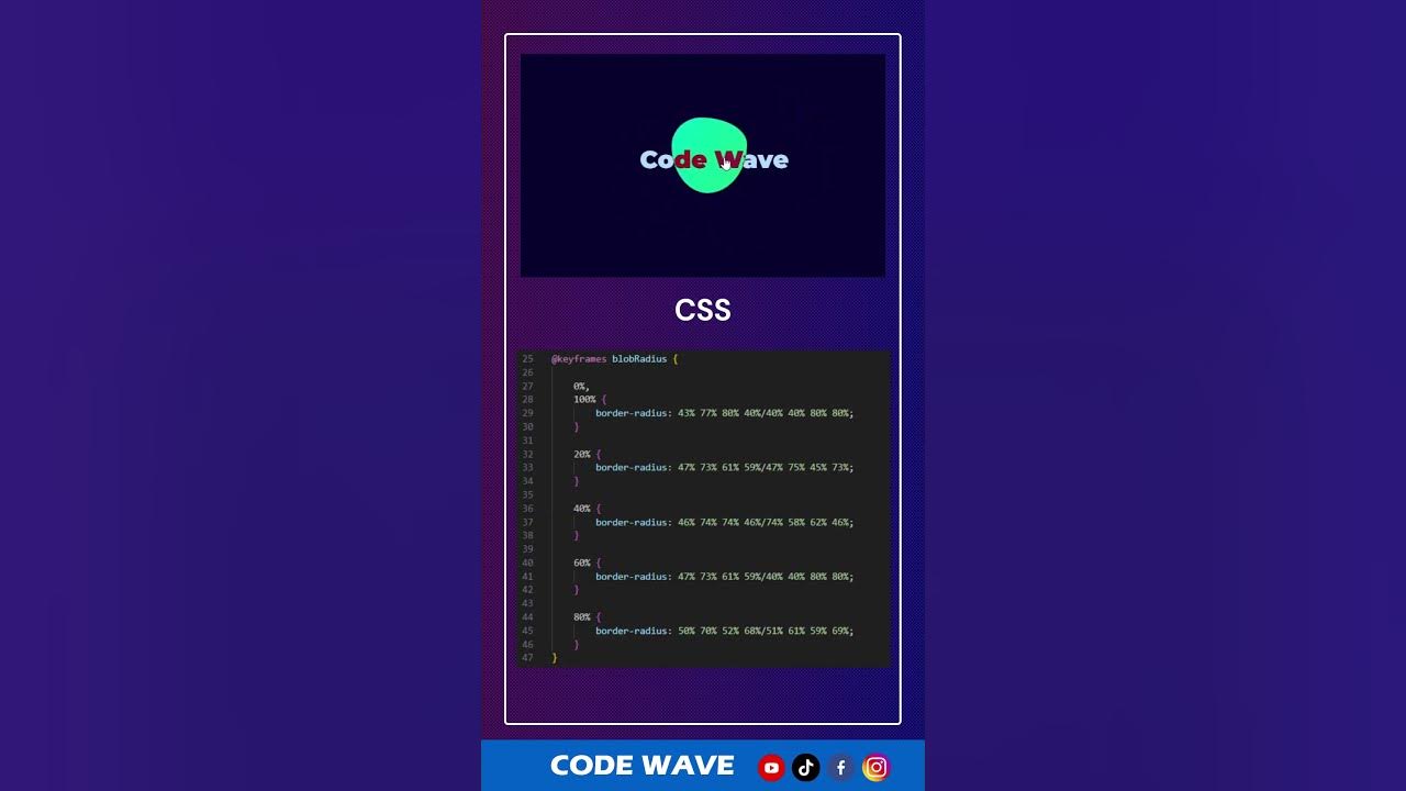 Cursor Blob Animation Codewave Css Html Javascript Coding Youtube