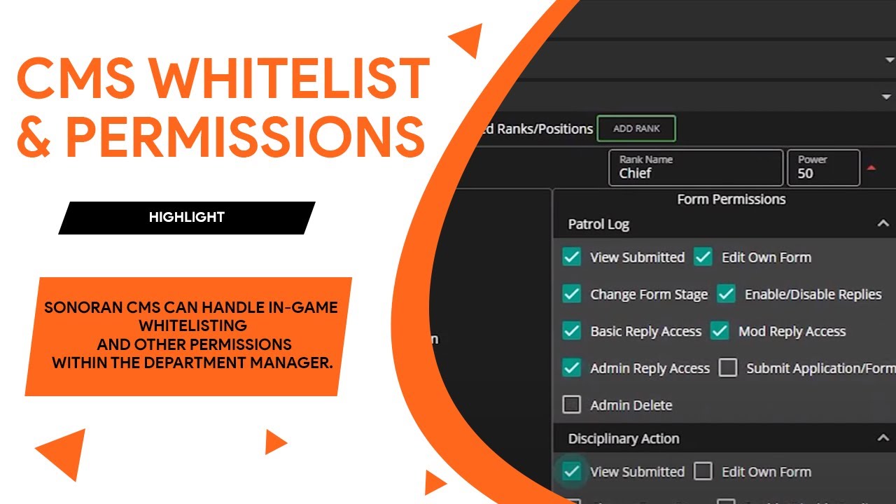 Sonoran CMS | Permissions & Whitelisting - YouTube