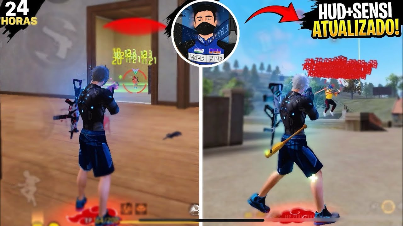 24 HORAS COM A SENSI + HUD DO FREITAS NO FREE FIRE! 😱 - YouTube