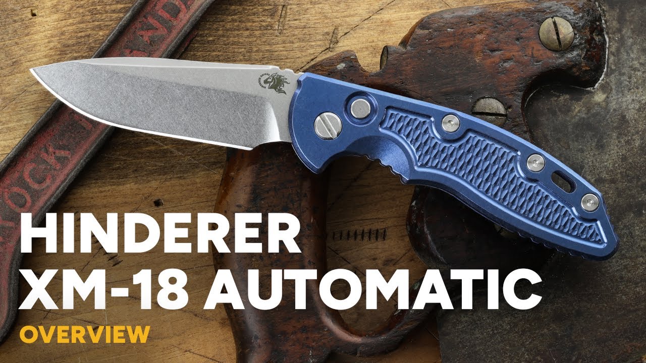 Hinderer XM-18 3.5" Automatic - Titanium 20CV Spear Point Overview ...