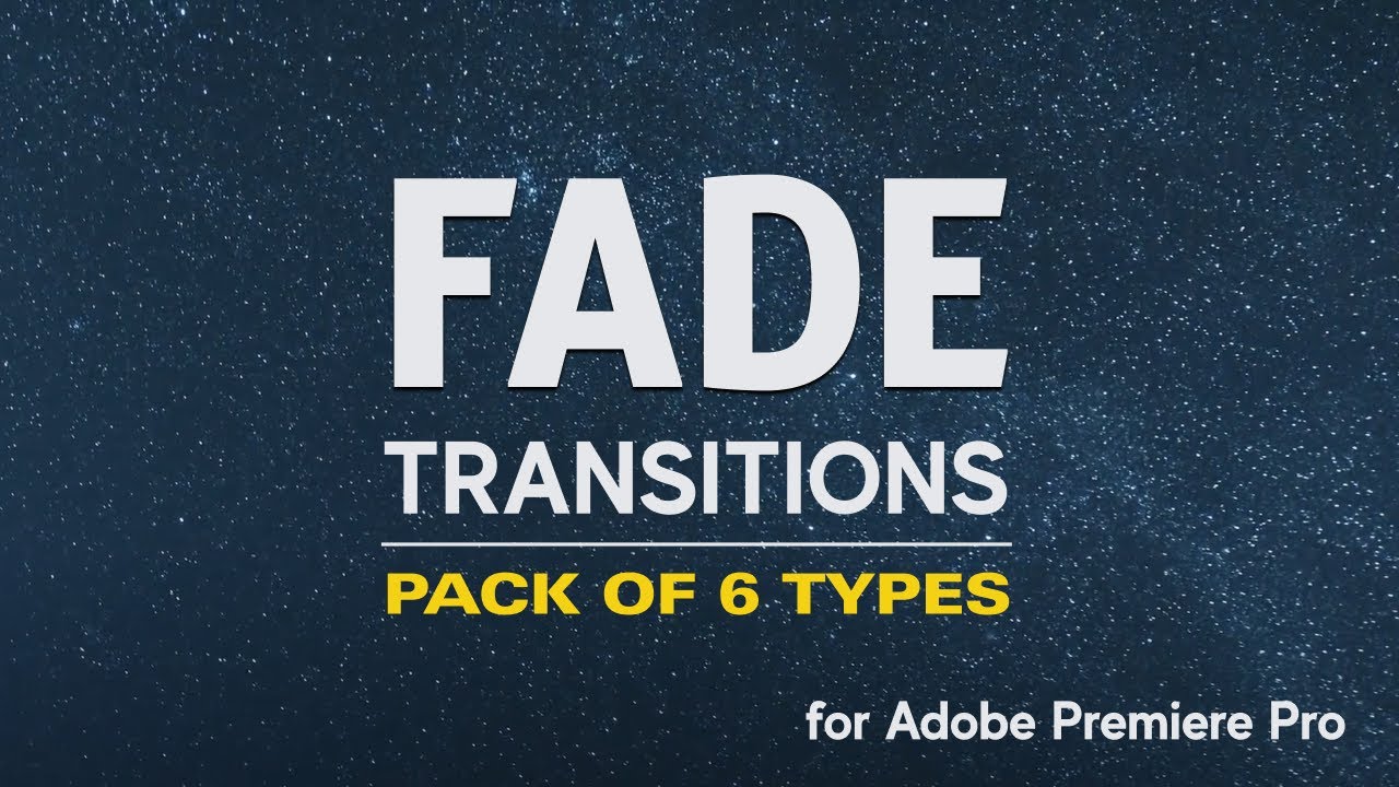 Transitions Fun - Fade Transitions Pack for Adobe Premiere Pro - YouTube