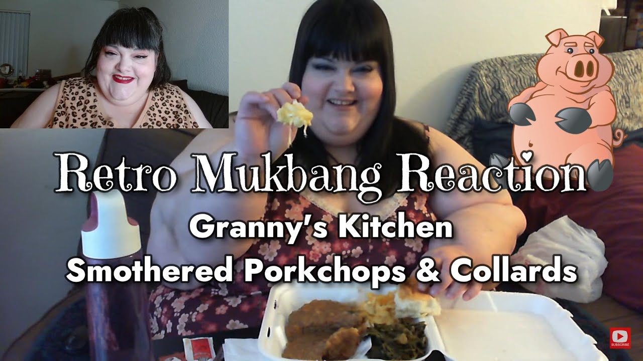 Retro Mukbang Reaction * Granny's Kitchen Smothered Pork Chops ...