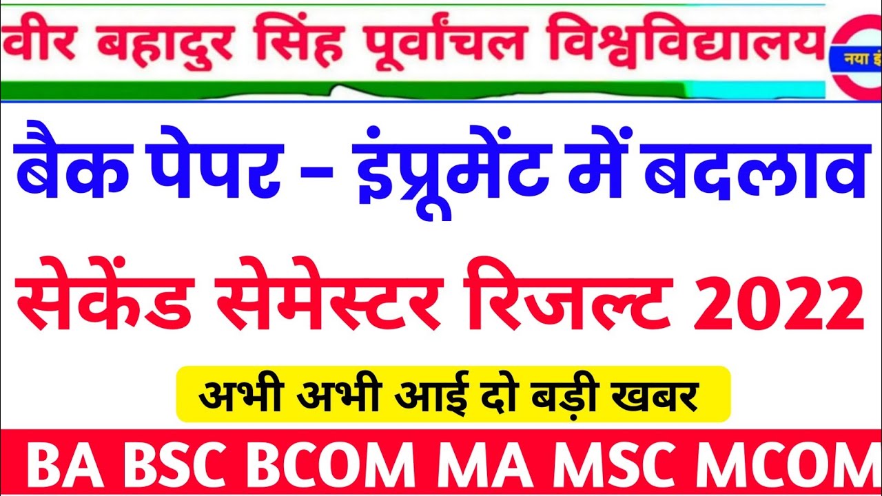 Vbspu News Today|Vbspu Exam Date 2022|Vbspu Back Paper|Vbspu Back Paper ...