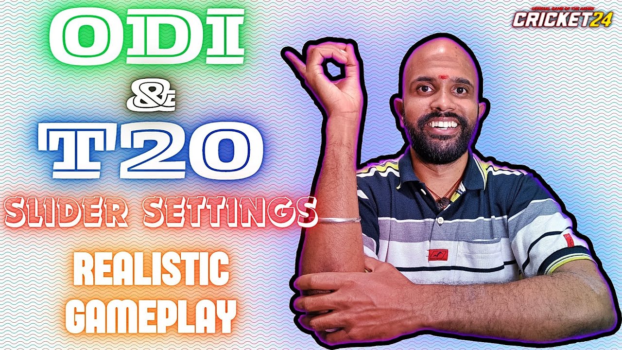 ODI & T20 Slider Settings || Custom Hardest || Cricket 24 - YouTube
