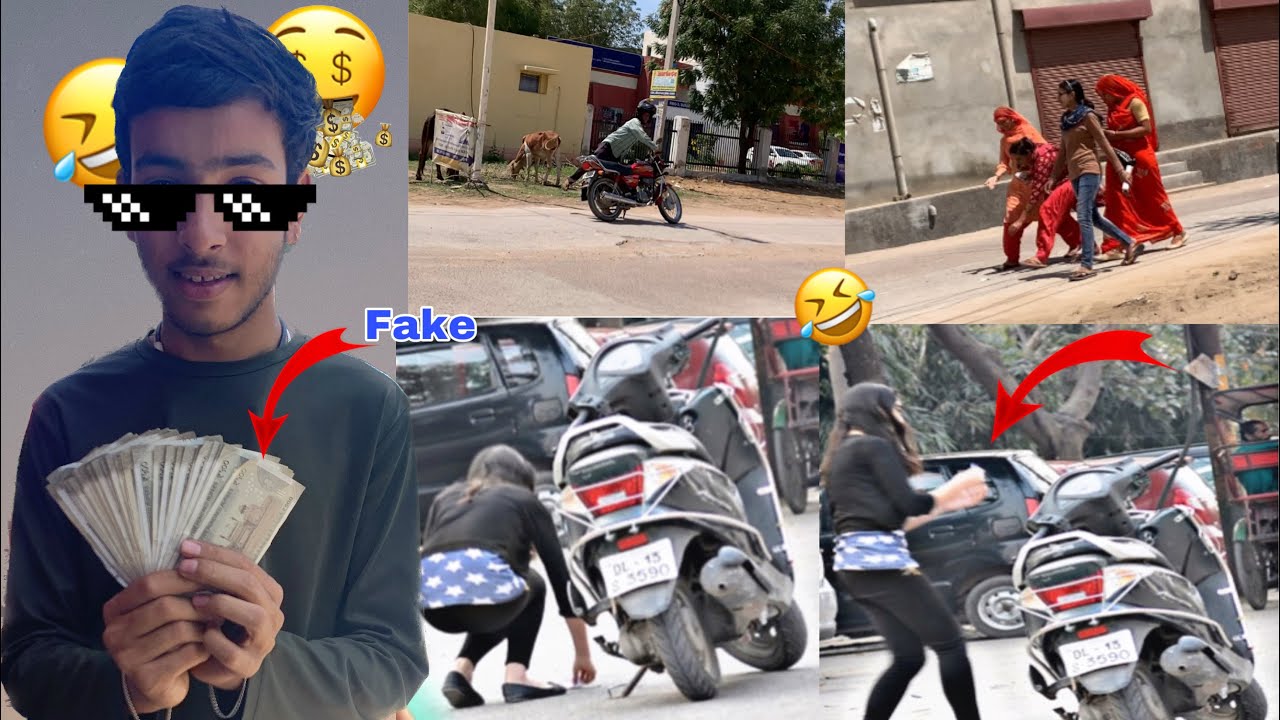 Fake note prank #part2 | cute girl reaction | public relation prank ...