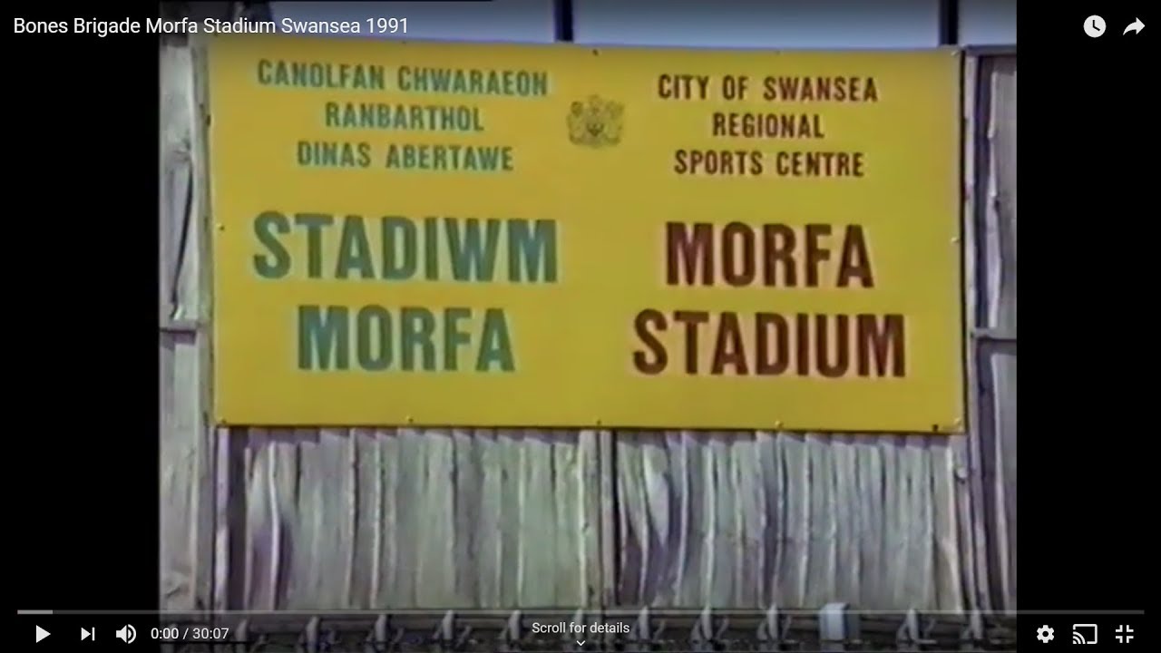 Bones Brigade Morfa Stadium Swansea 1991 - YouTube