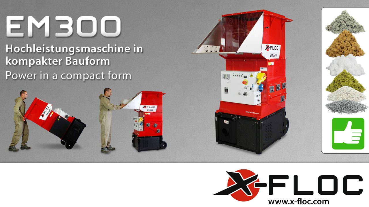 X-Floc EM300 Einblasmaschine | insulation blowing machine - YouTube