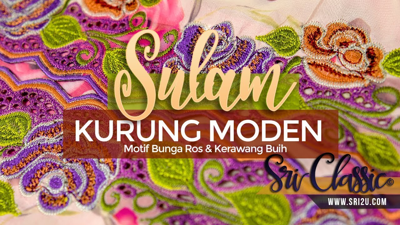 Baju Kurung Moden - Corak Sulam Bunga Ros [Baju Kurung Moden Terkini ...
