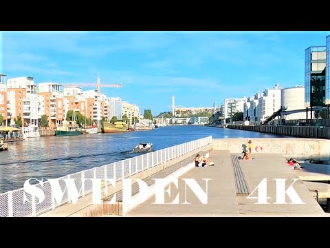 STOCKHOLM WALK 4K: September walk: Skanstull - Skansbron (Skans Bridge ...