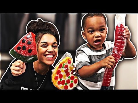 REAL FOOD VS GUMMY FOOD EXTREME | GROSS GIANT CANDY CHALLENGE!! - YouTube