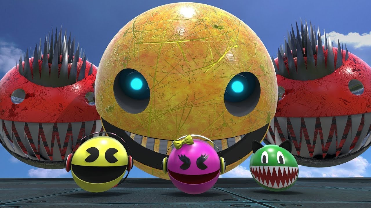 Robot PACMAN AND MS-PACMAN VS EVIL MONSTER IN AWESOME ADVENTURE - YouTube