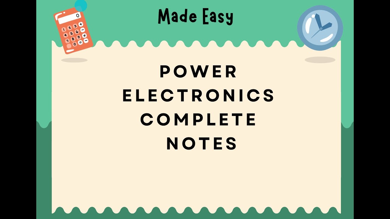 Power Electronics Notes. Gate Exam (Made Easy Notes) - YouTube