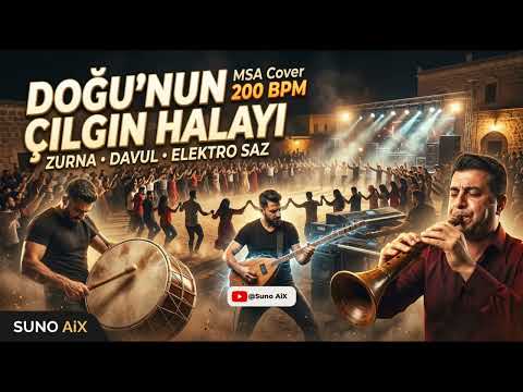 DOĞU'NUN ÇILGIN HALAYI 🔥 200 BPM | Zurna • Davul • Elektro Saz • EDM | 8+ Dakika Kesintisiz Halay