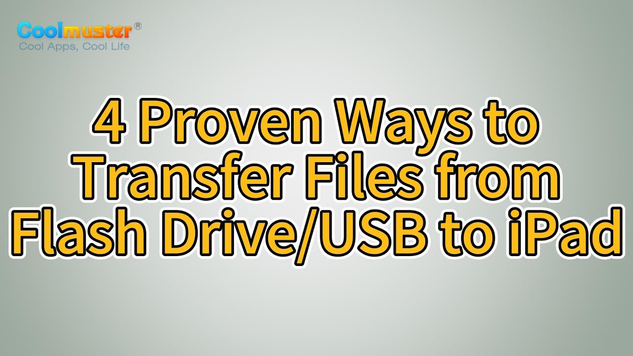 How to Transfer Files from Flash Drive/USB to iPad? [Solved] - YouTube