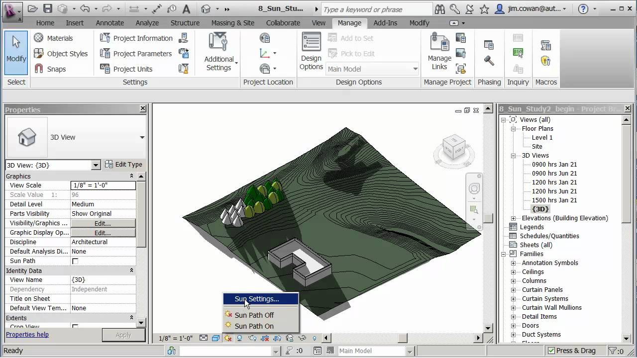 Setting Different Days and Times in Sun and Shadow Studies for Revit ...