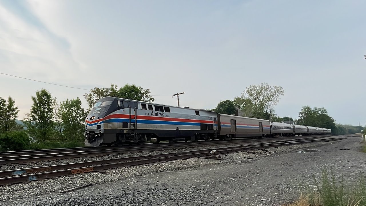 Amtrak 130 leads AMTK 43 to Pittsburgh 5/20/23 - YouTube