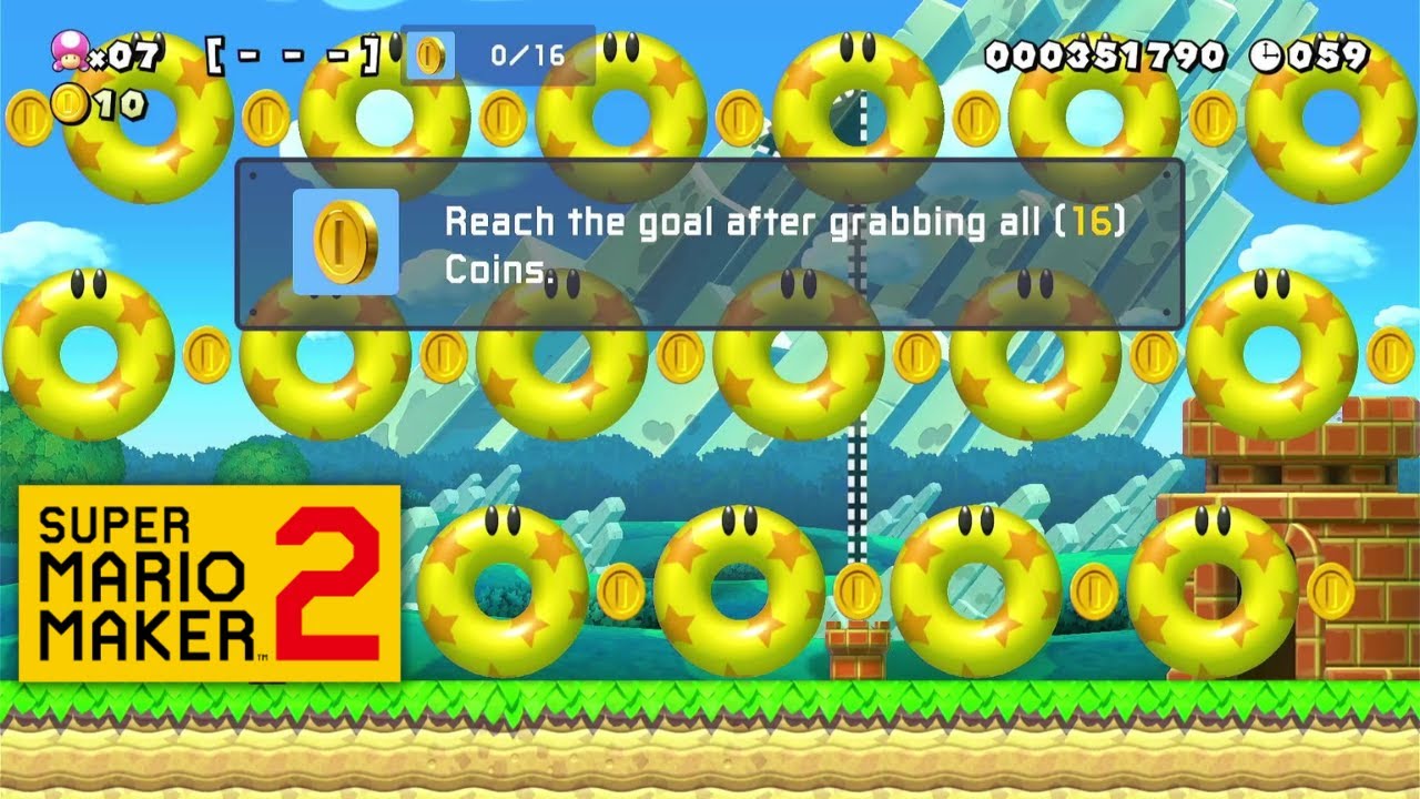 Grab All 16 Coins. EASY! ... Or Not ... - Mario Maker 2 (Part 15) - YouTube