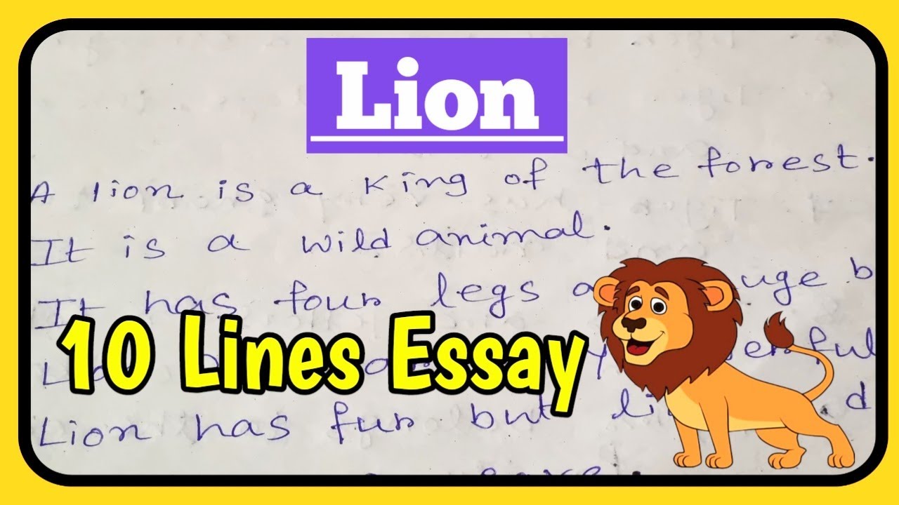 10 lines essay on Lion in english | Lion essay in english 10 lines ...