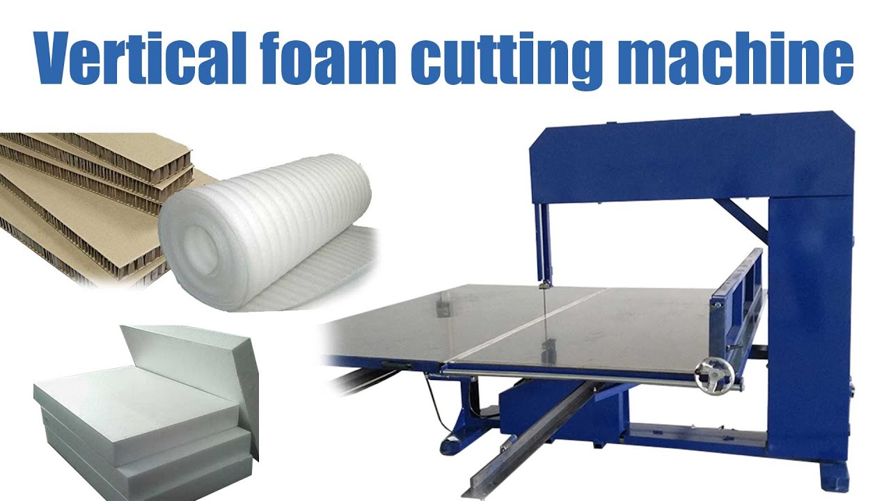 vertical foam cutting machine - YouTube