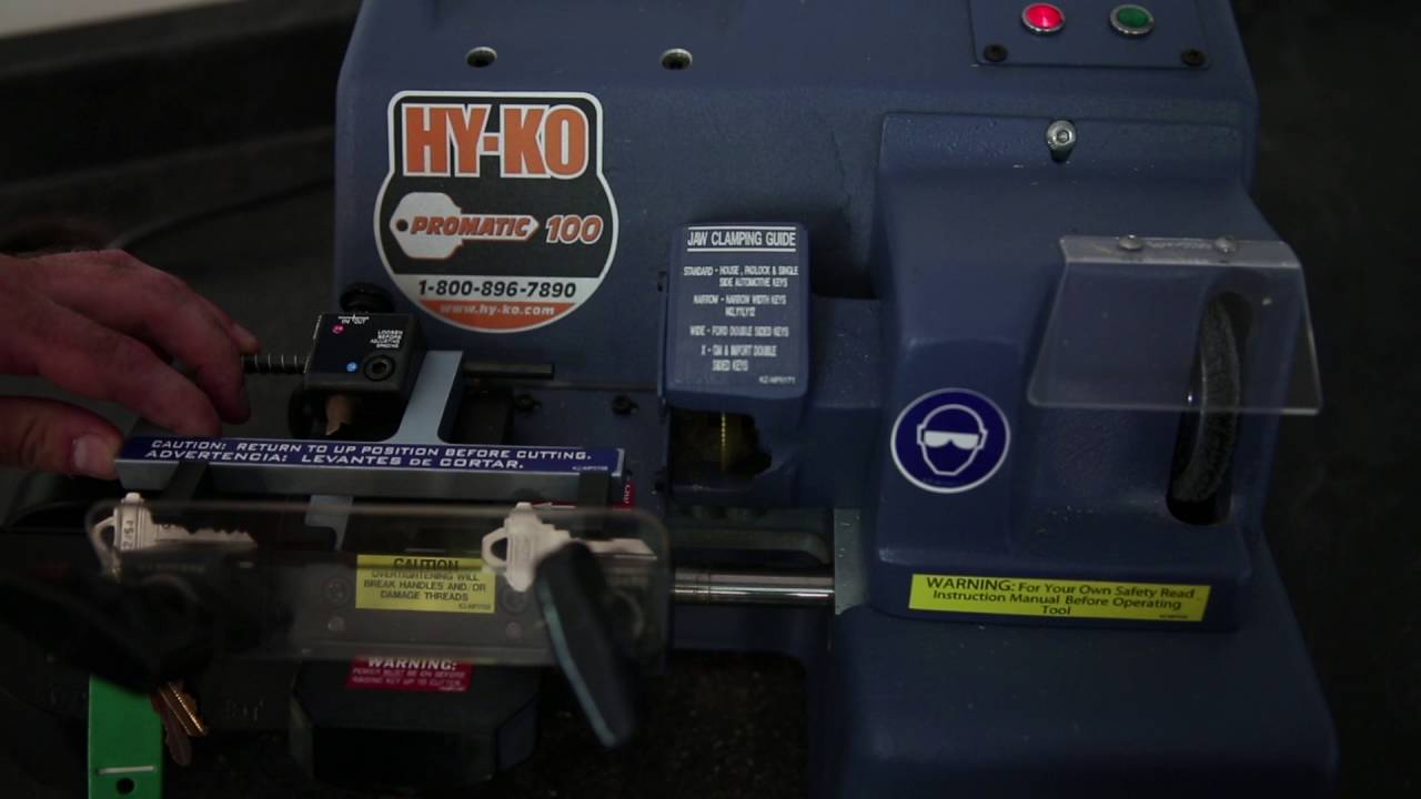 Promatic-100™ Cutting Single Sided Keys - YouTube