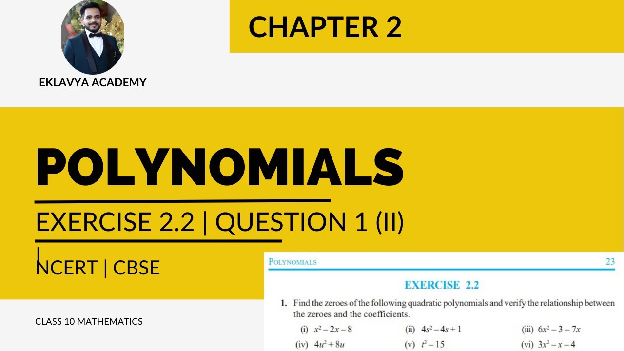 Class 10 Maths Chapter 2 Polynomials Exercise 22 Question 1 0042
