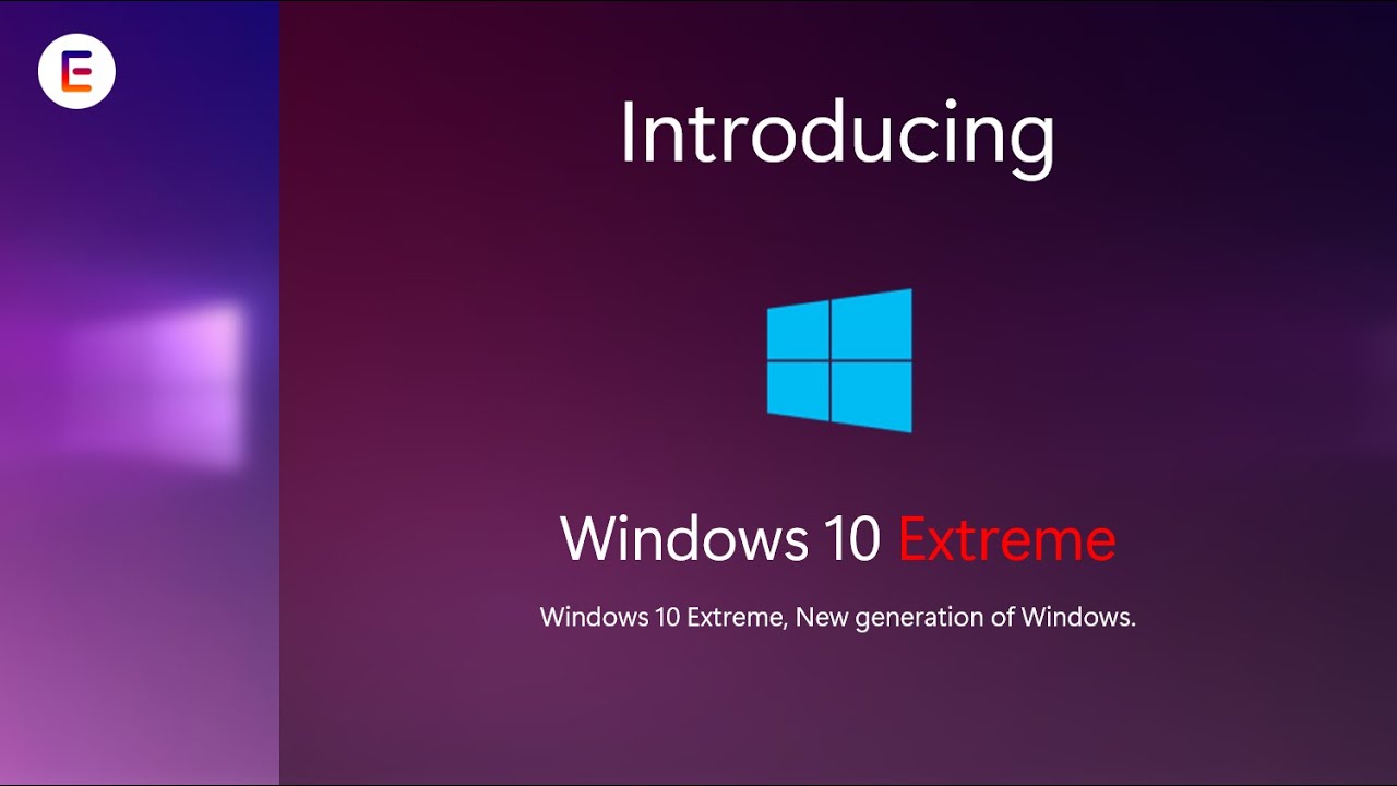 Windows 10 Extreme Concept by EonC9 - Make Your Live More Extreme - YouTube