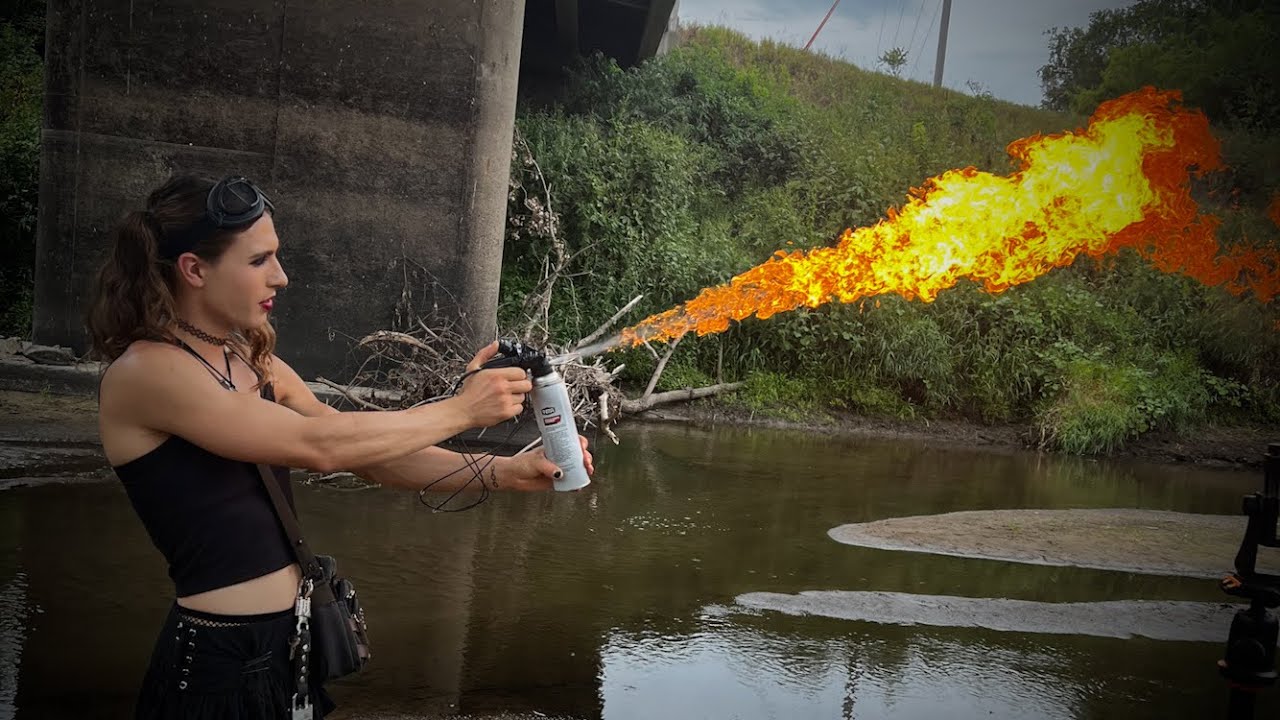 How to make a zombie apocalypse flamethrower - YouTube