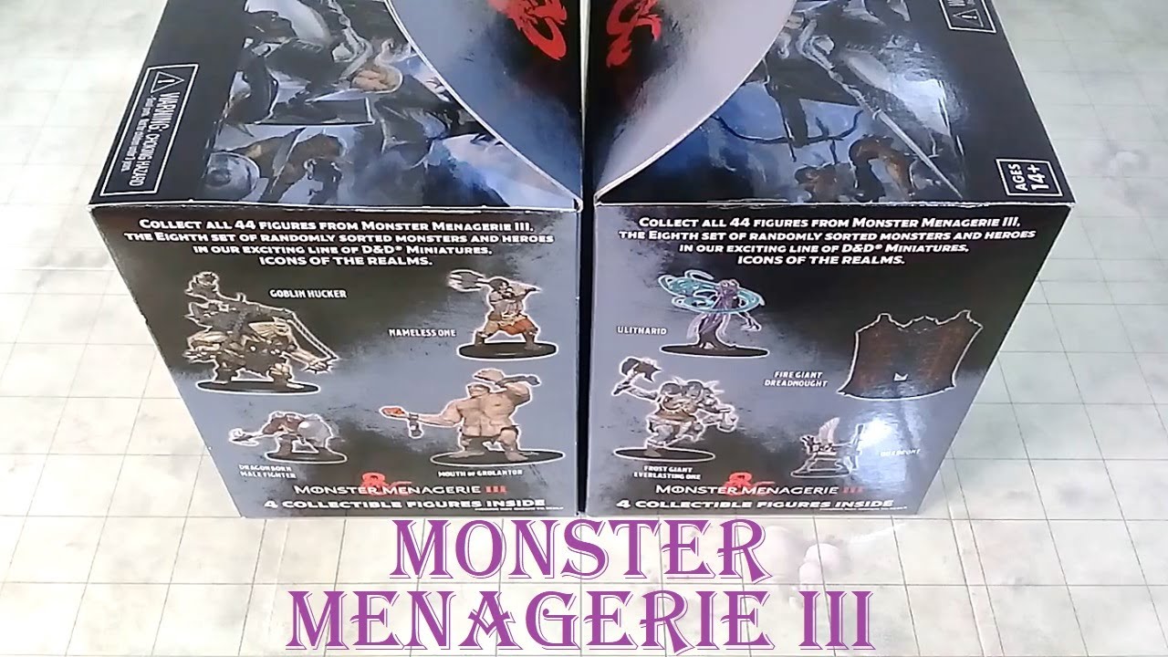 0220 | UNBOXING D&D | Miniaturas Oficiais | MONSTER MENAGERIE 3 ...
