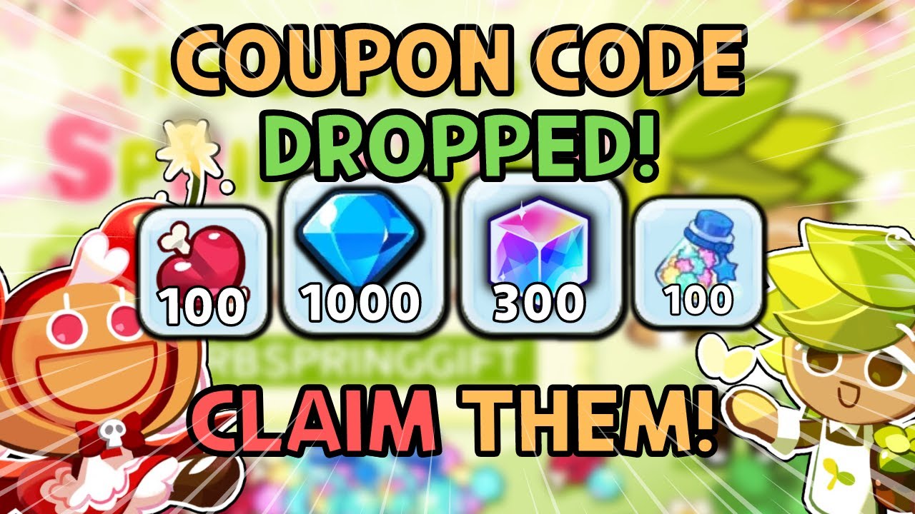 ALL 4 Spring Gift COUPON CODES Revealed! Claim Them Now! | Cookie Run ...