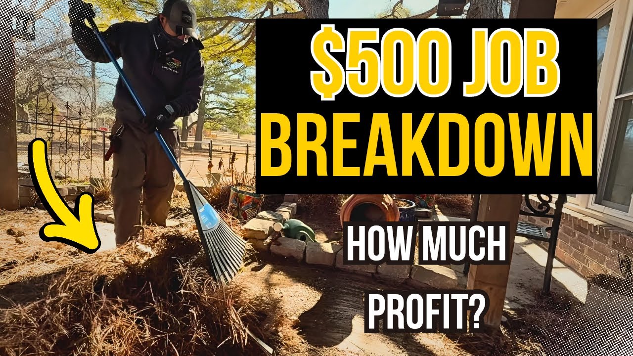 $500 Lawn Care Job Breakdown I Marketing, Expenses & Profit! - YouTube