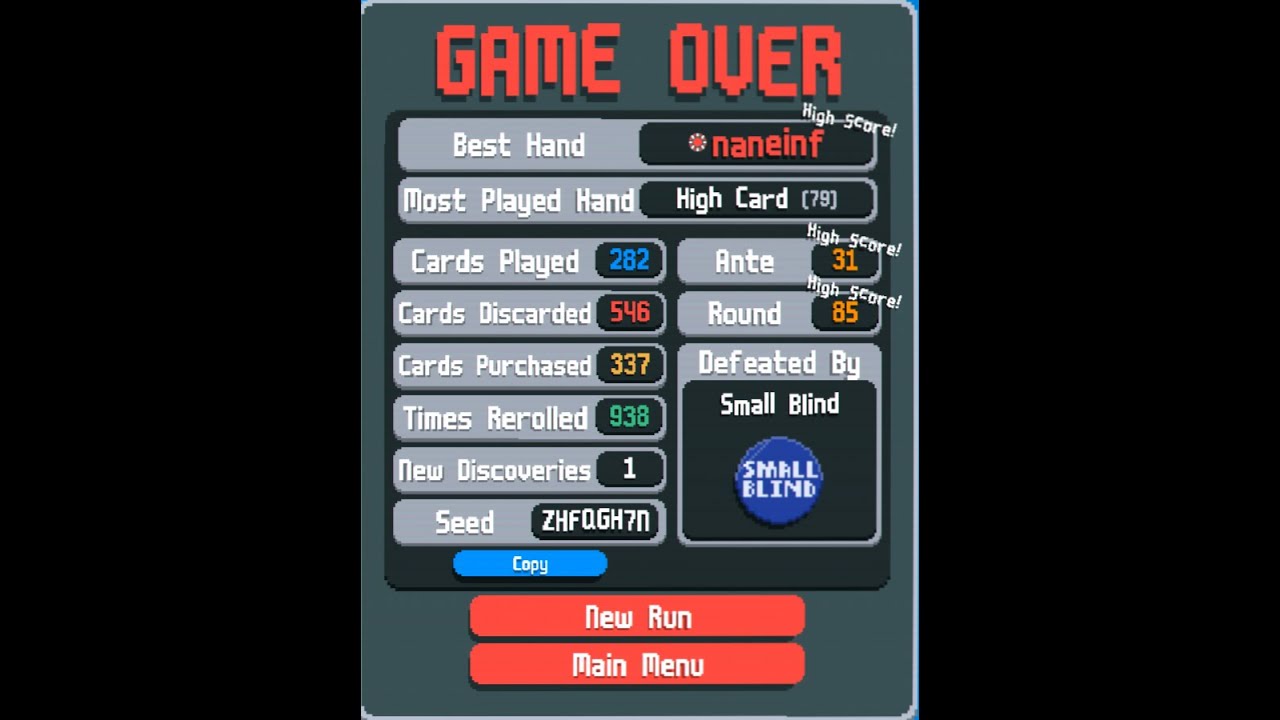 Balatro Baron/Mime naneinf Ante 30 (unseeded, ghost deck) - YouTube