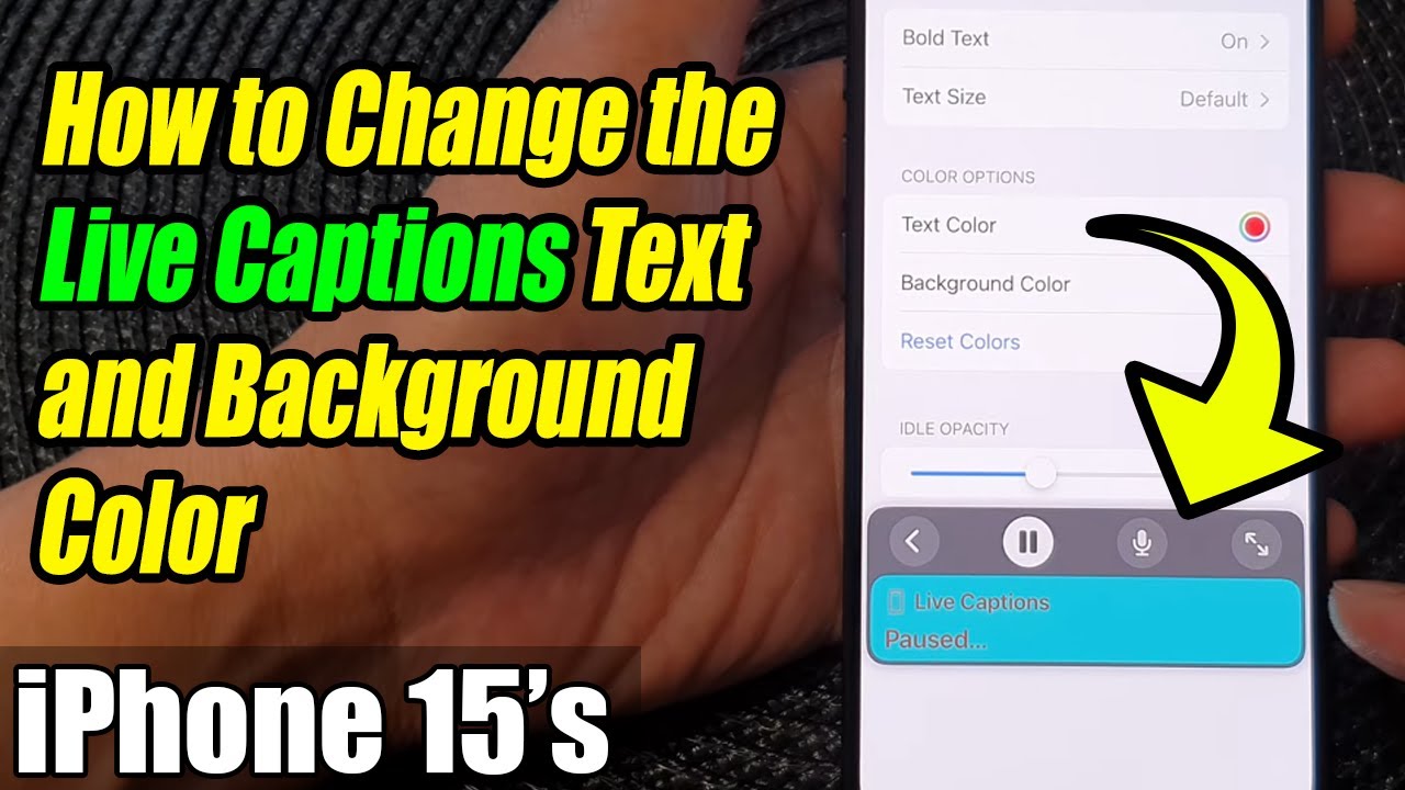 iPhone 15/15 Pro Max: How to Change the Live Captions Text and ...