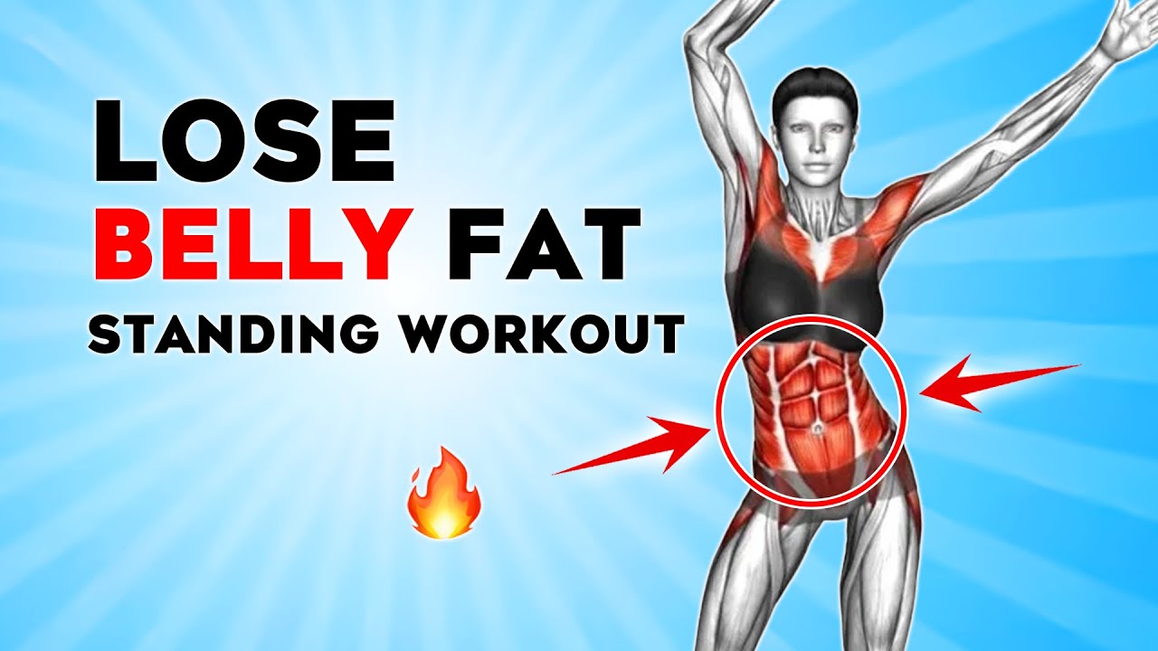 10-Min Standing Belly Fat Workout for Women | Burn Tummy Fat Fast & Get ...