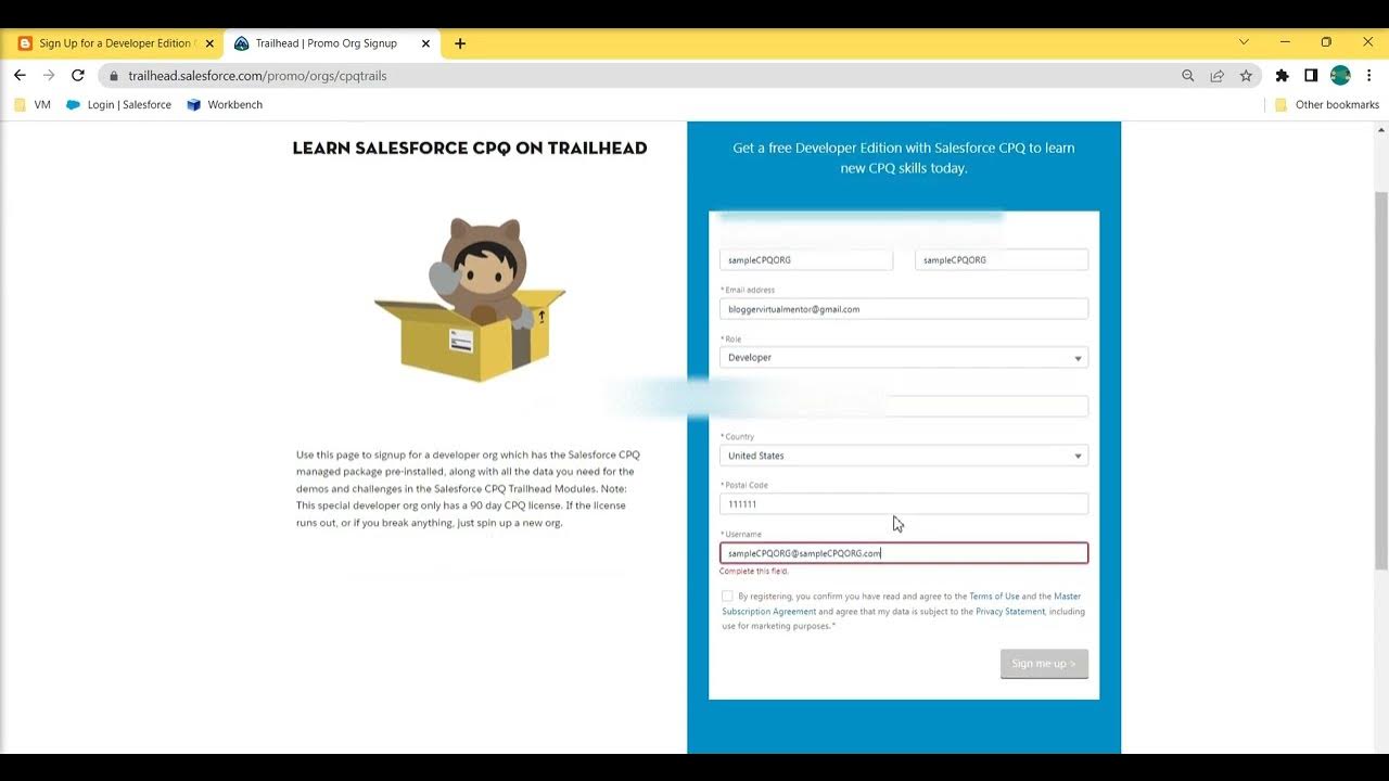 Sign Up for a Developer Edition Org with Salesforce CPQ #inSalesforce - YouTube