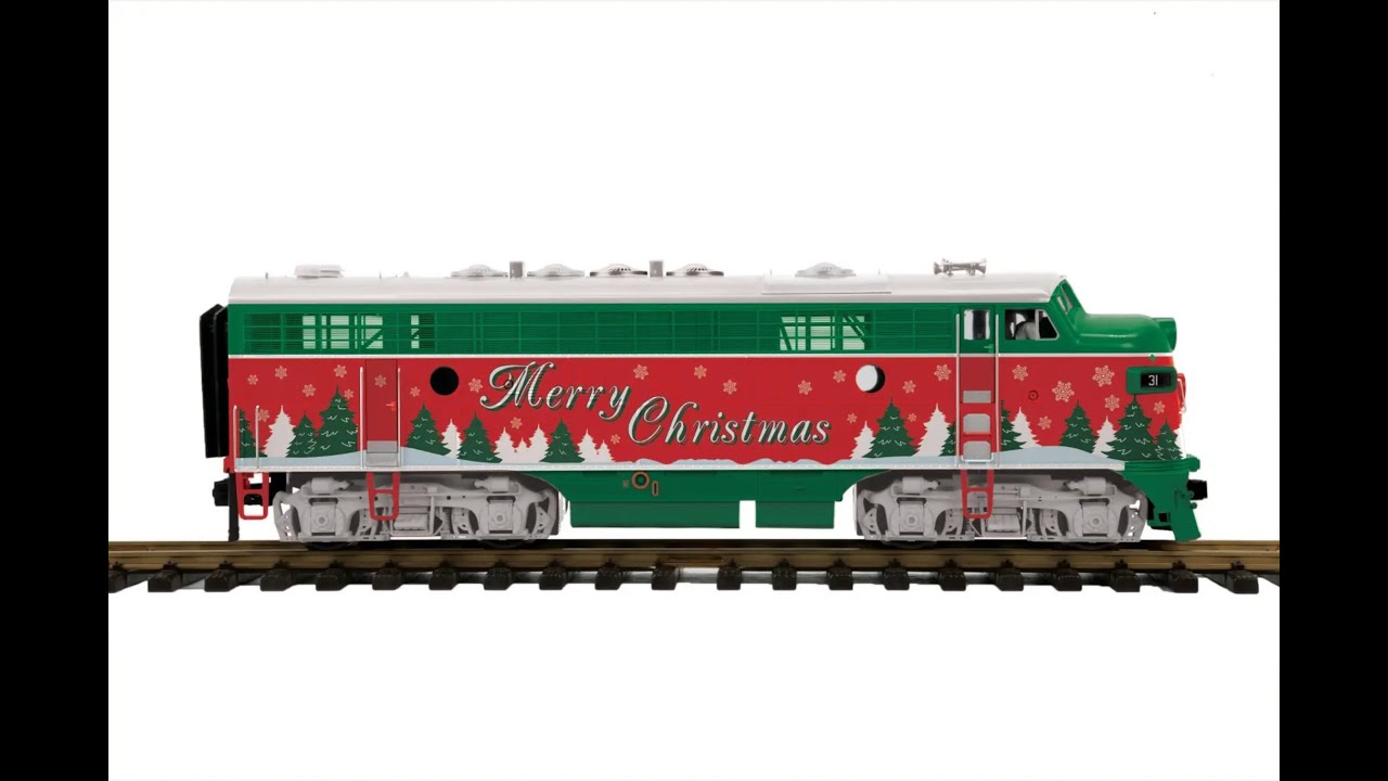 MTH Christmas Train Under the Christmas Tree with lighted cars. G Scale ...