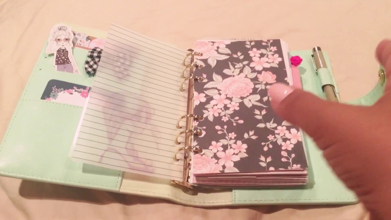 Bullet Journal in a ring planner/August set up - YouTube