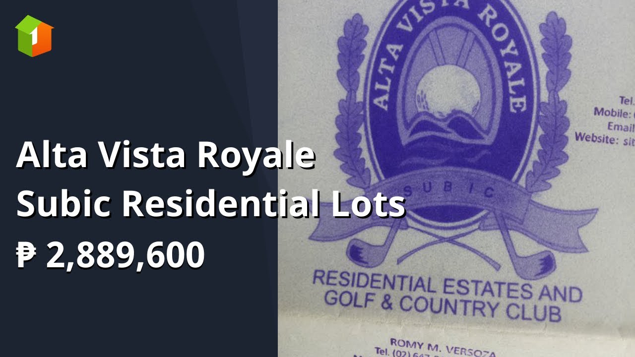 Alta Vista Royale Subic Residential Lots - YouTube