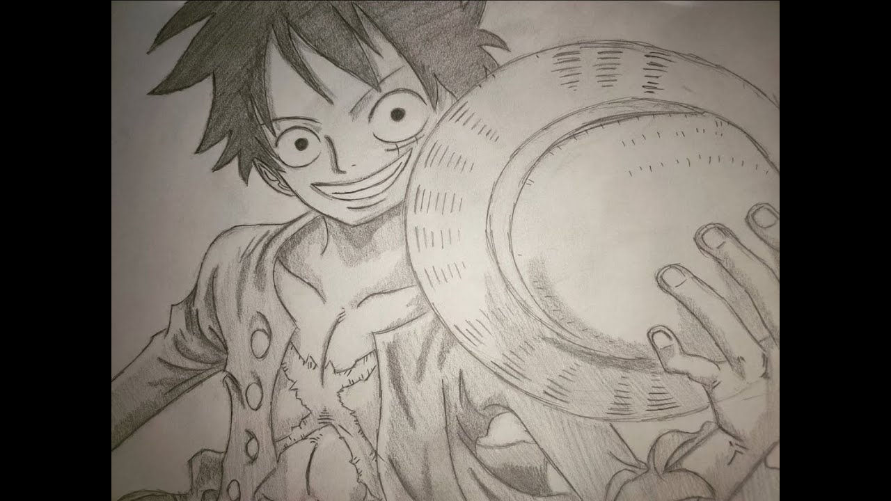 Drawing Luffy (Post Timeskip) | One Piece | 16x Speed - YouTube