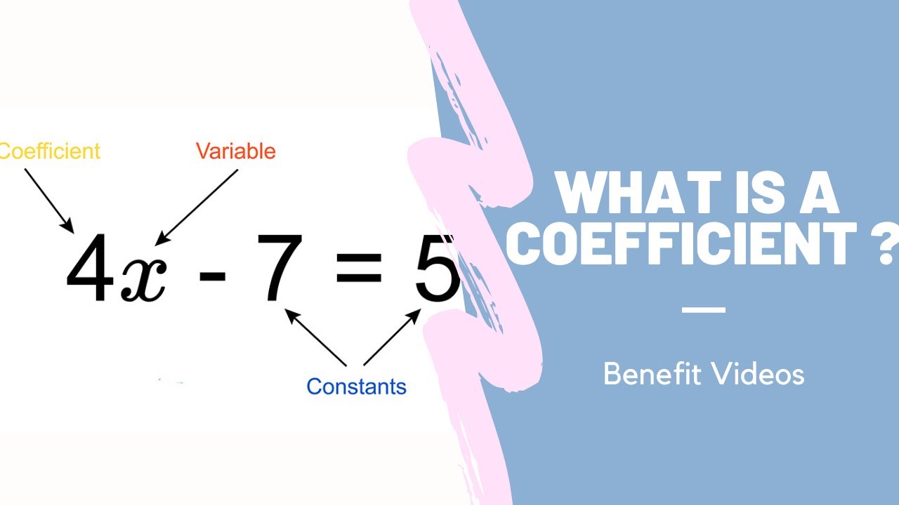 What Is A Coefficient ? - YouTube