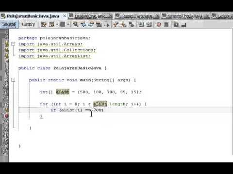 Basic Java 21 pelajaran Arrays contains() indexOf() - YouTube