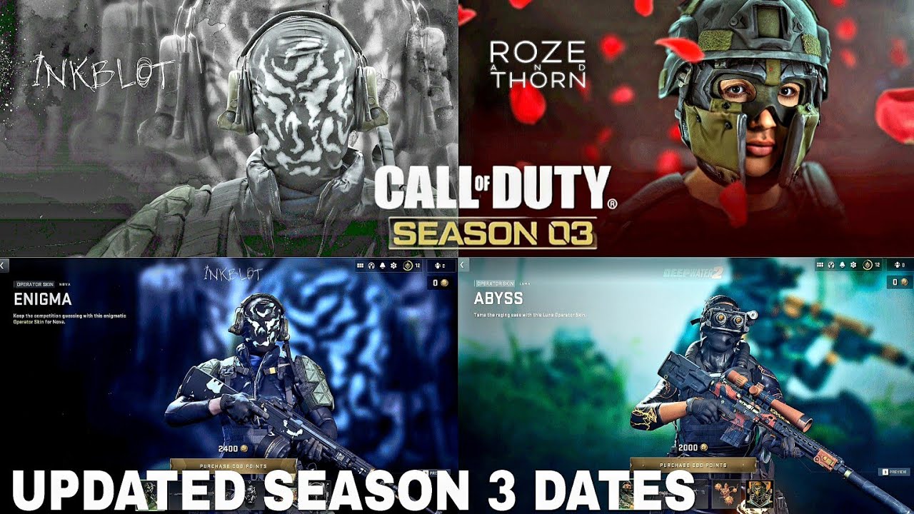 NEW UPCOMING BUNDLES Dates MW2 & WARZONE 2 SEASON 3 INKBLOT ROZE AND ...