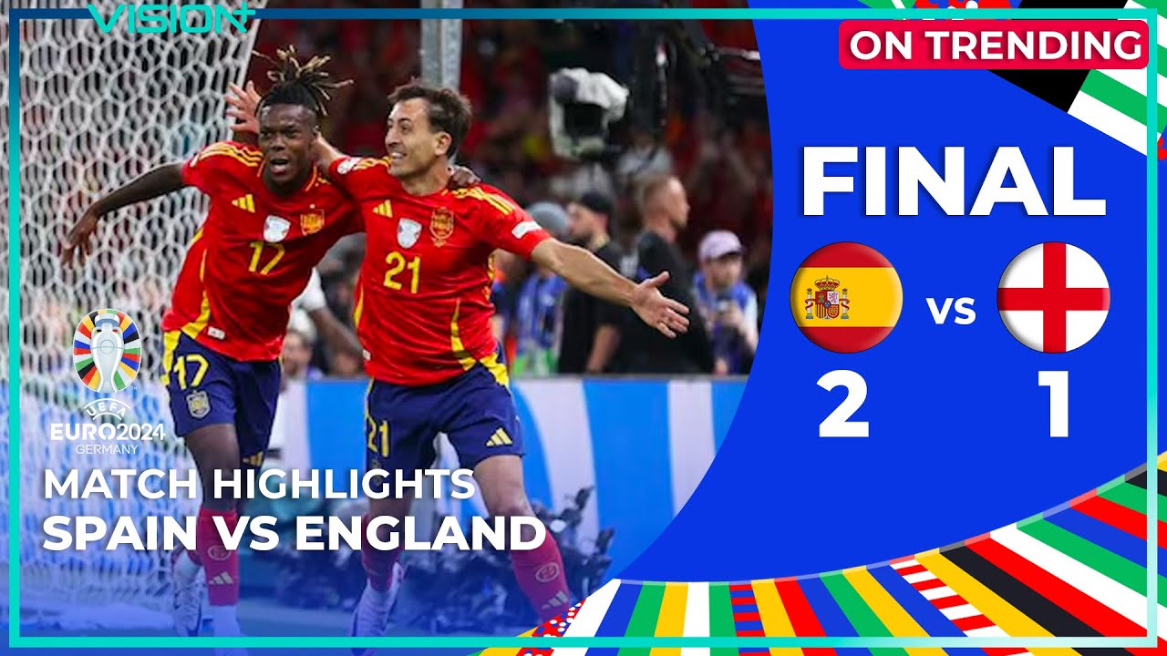 MATCH HIGHLIGHTS: SPANYOL 2 - 1 INGGRIS | Final - UEFA EURO 2024 - YouTube