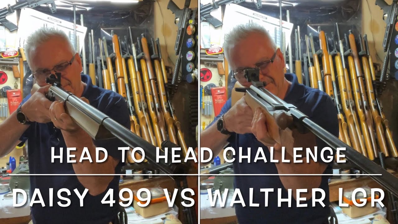 Head to head challenge Daisy model 499 Vs. Walther LGR, BB gun vs ...