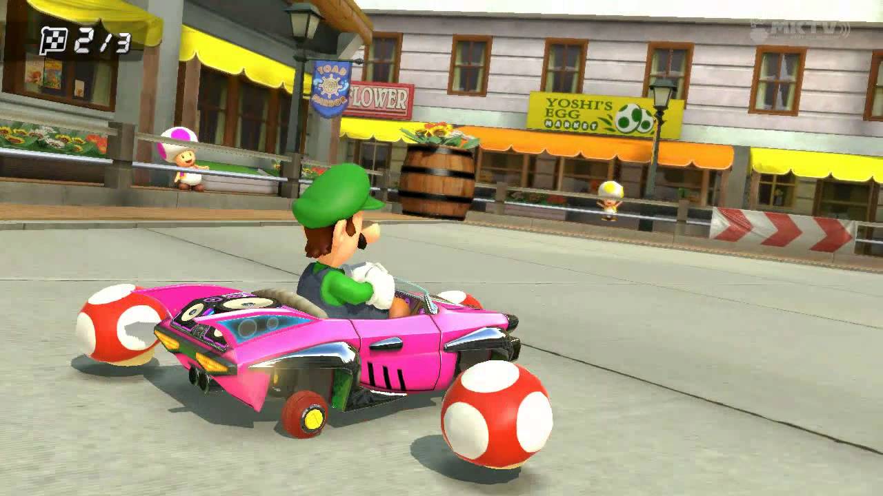 mario kart 8: luigi runs into things and is sad - YouTube