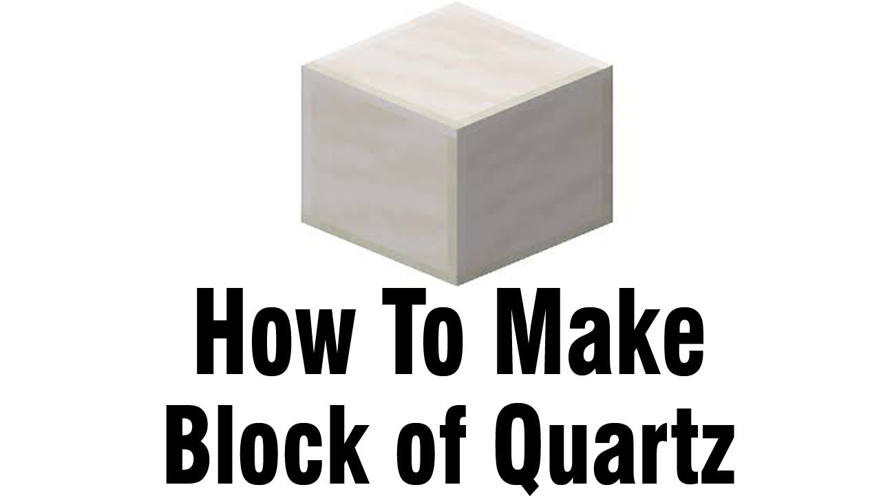 Minecraft : How To Make Block Of Quartz | Block Of Quartz Tutorial ...