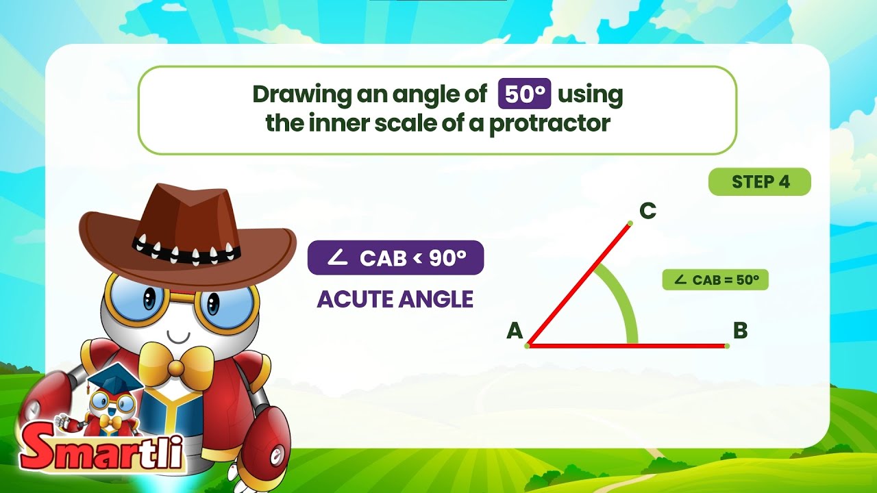 Making 180˚ Angles | Learning About Angles | Grade 4 Math for Kids ...