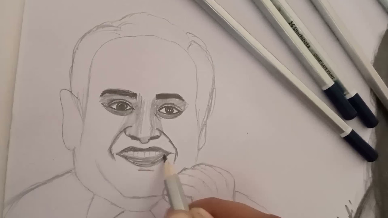 Muhammad Rafi sketch drawing. - YouTube